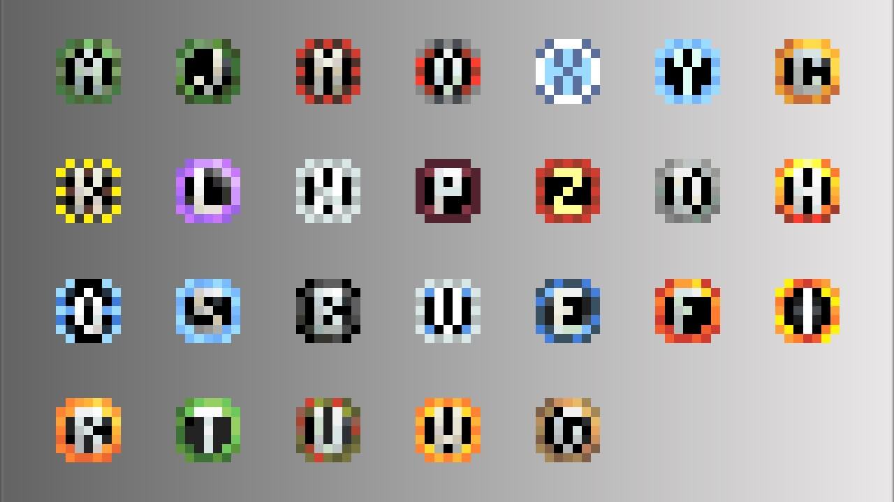 RC Art - Alphabet Bombs 2D Game Asset by Reactorcore