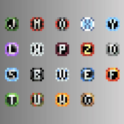 RC Art - Alphabet Bombs 2D Game Asset by Reactorcore