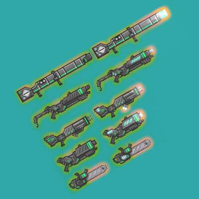 RC Art - Big Weaponry 2D Game Asset by Reactorcore