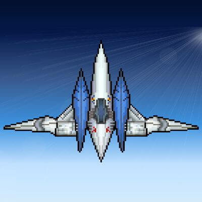RC Art - Foxwing Starfighter 2D Game Asset by Reactorcore