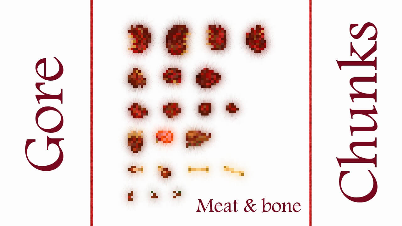 RC Art - Gore Blood Gibs 2D Game Asset by Reactorcore