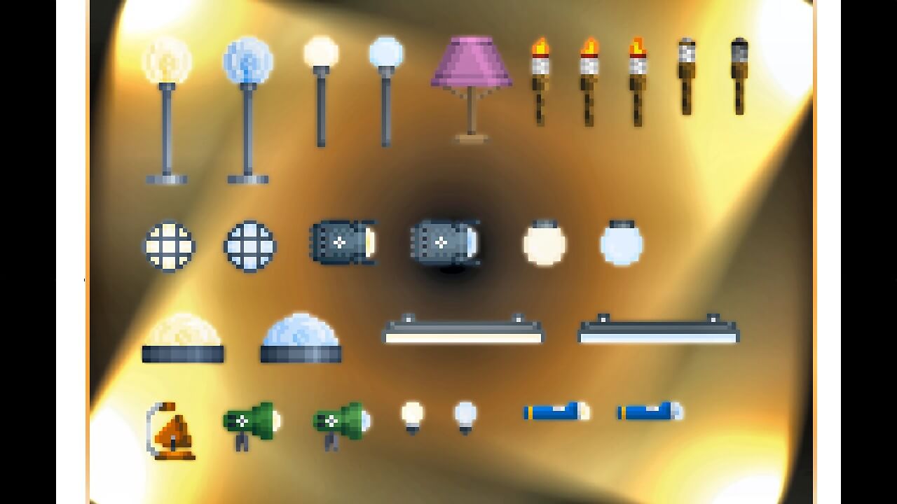 RC Art - Lamps 2D Game Asset by Reactorcore