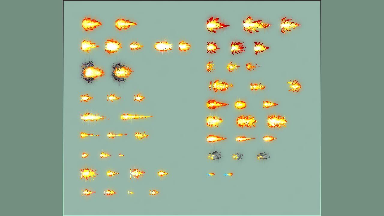 RC Art - Muzzle Effects 2D Game Asset by Reactorcore
