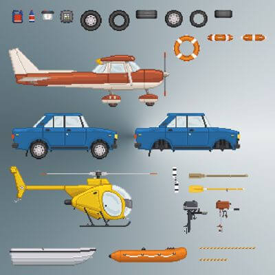 RC Art - Smooth Civilian Vehicles 2D Game Asset by Reactorcore