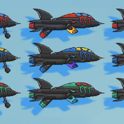 RC Art - Turbojet 2D Game Asset by Reactorcore