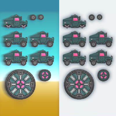 RC Art - Vehicles Ground 2D Game Asset by Reactorcore