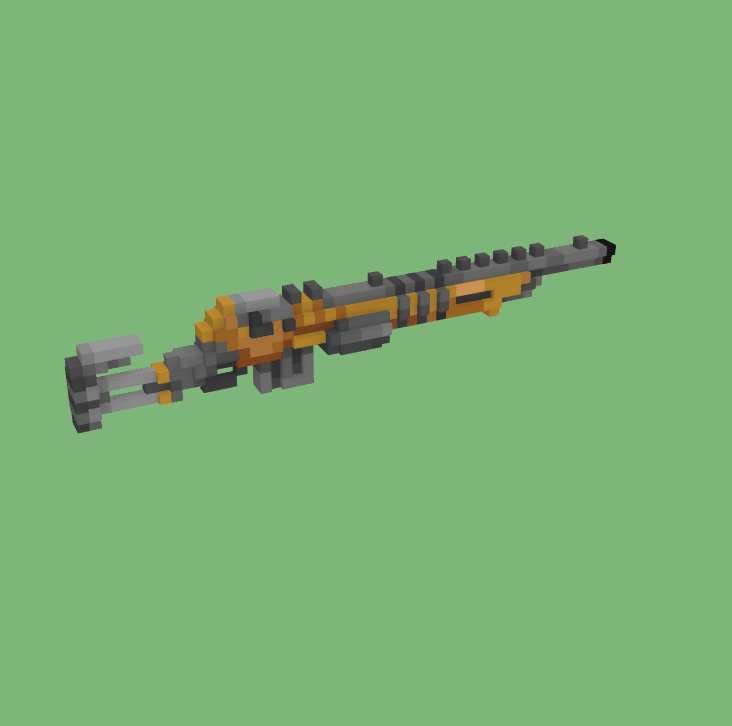 Rifle O78 Bistup 64 Batch Voxel 3d Model By Reactorcore