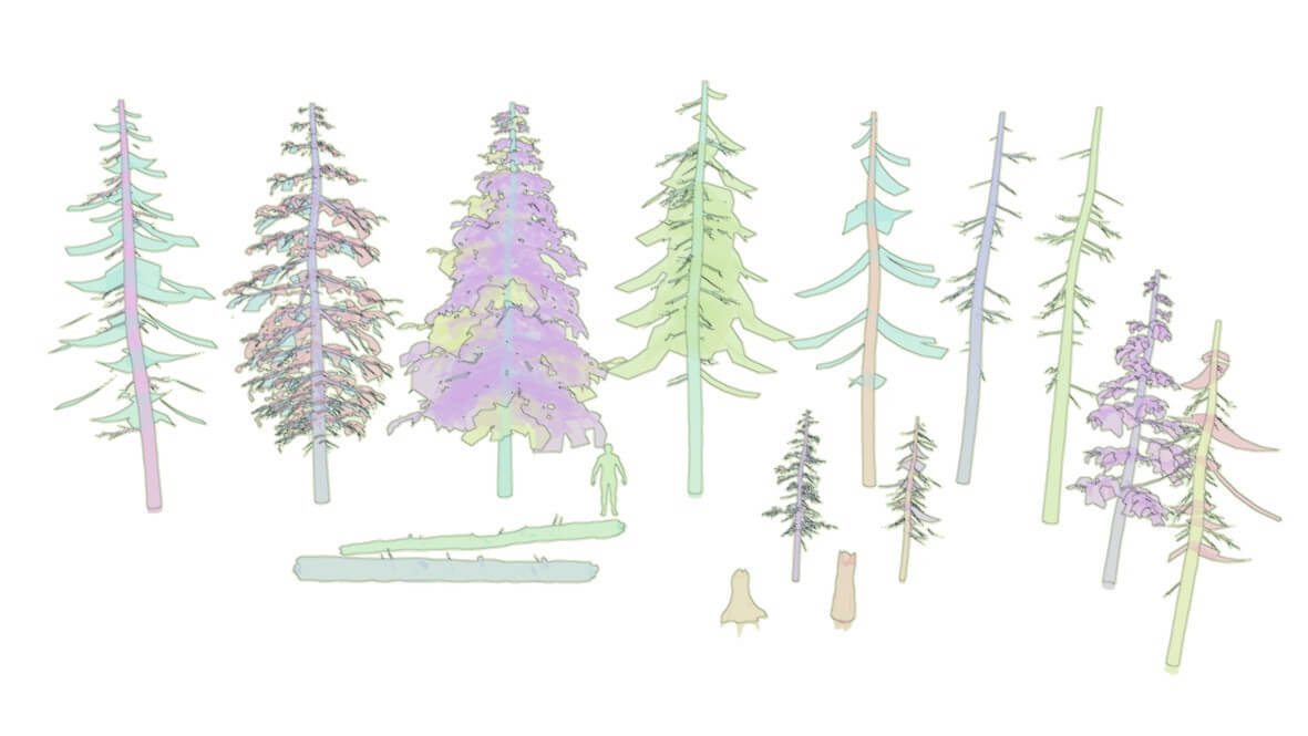 Pine Trees 3D Pack High Quality Models by ready4render