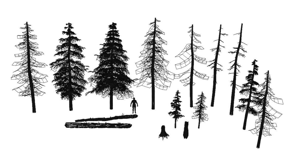 Pine Trees 3D Pack High Quality Models by ready4render