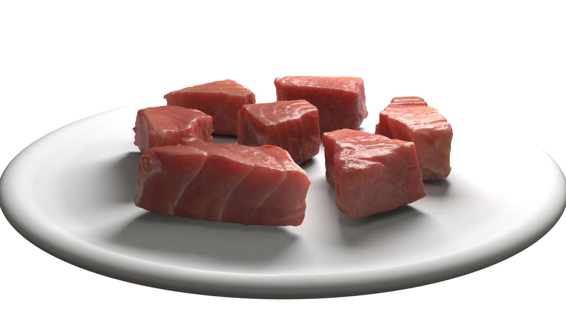 Tuna Meat Pack - Steak Raw Cooked Chopped 3D Model by realityscanning