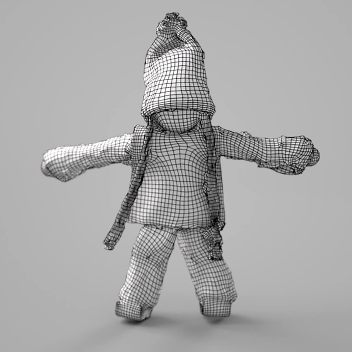 Wooden Decorative Doll Figure - Bundle X4 by realityscanning