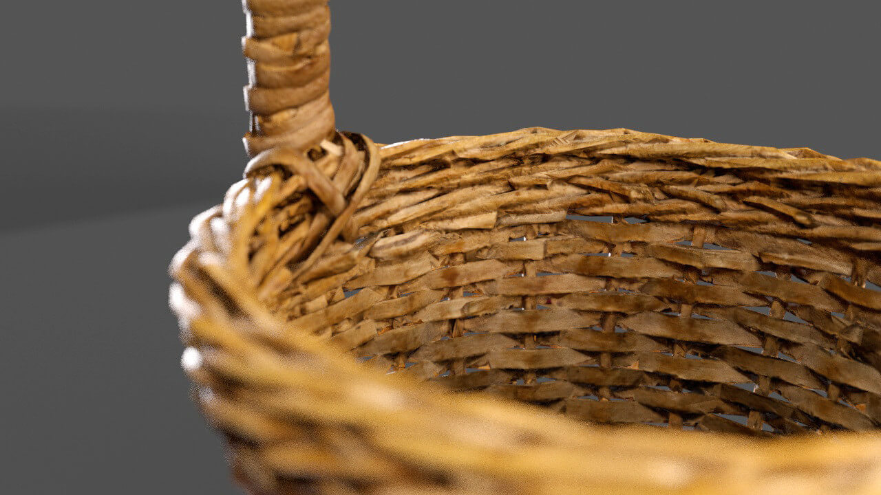 Wooden Wicker Basket - 3D Model by realityscanning
