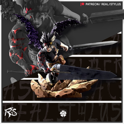 Asta - Black Clover 3D Print Stylized by RealStylus