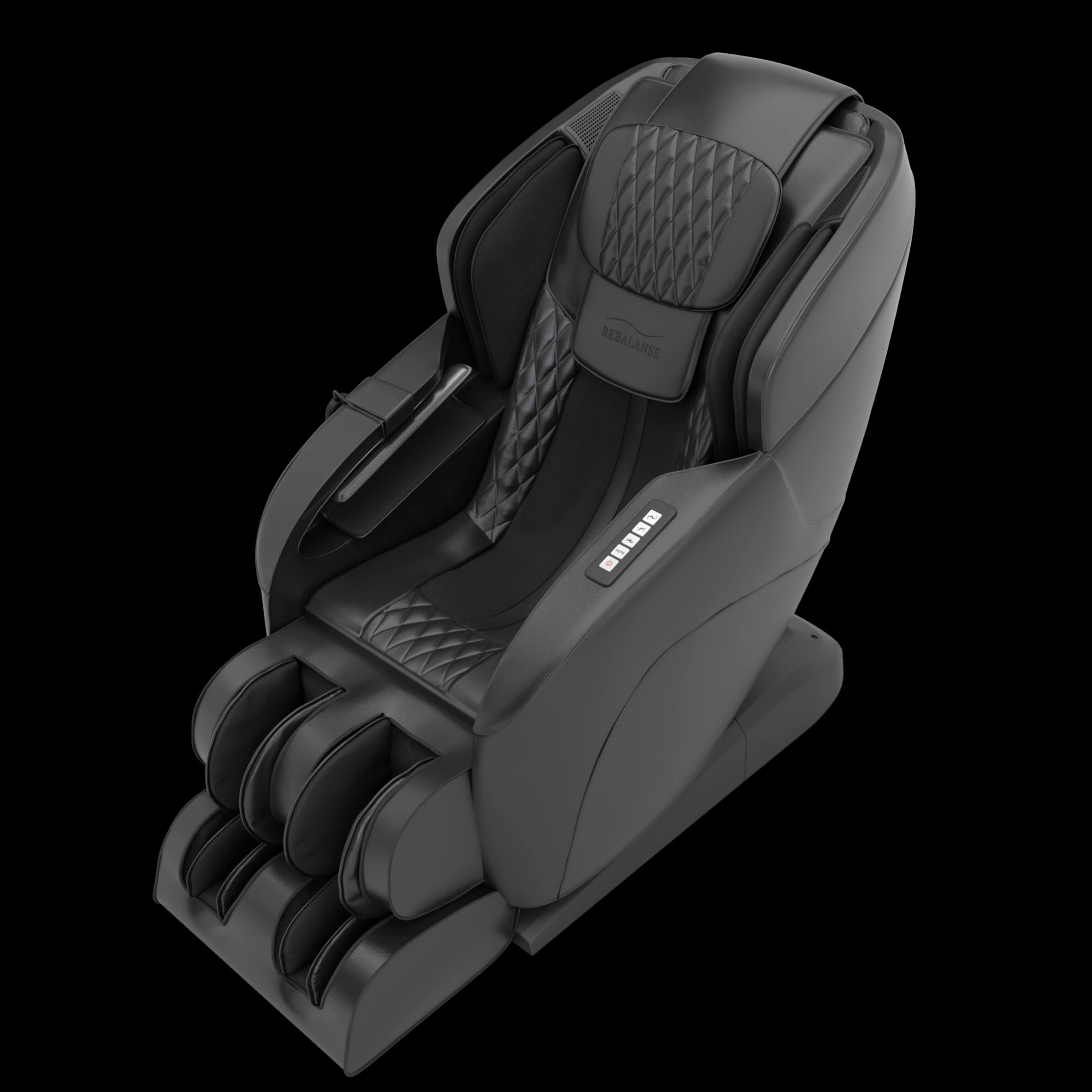Athletic PRO Massage Chair Black Color 3D Render by rebalanse