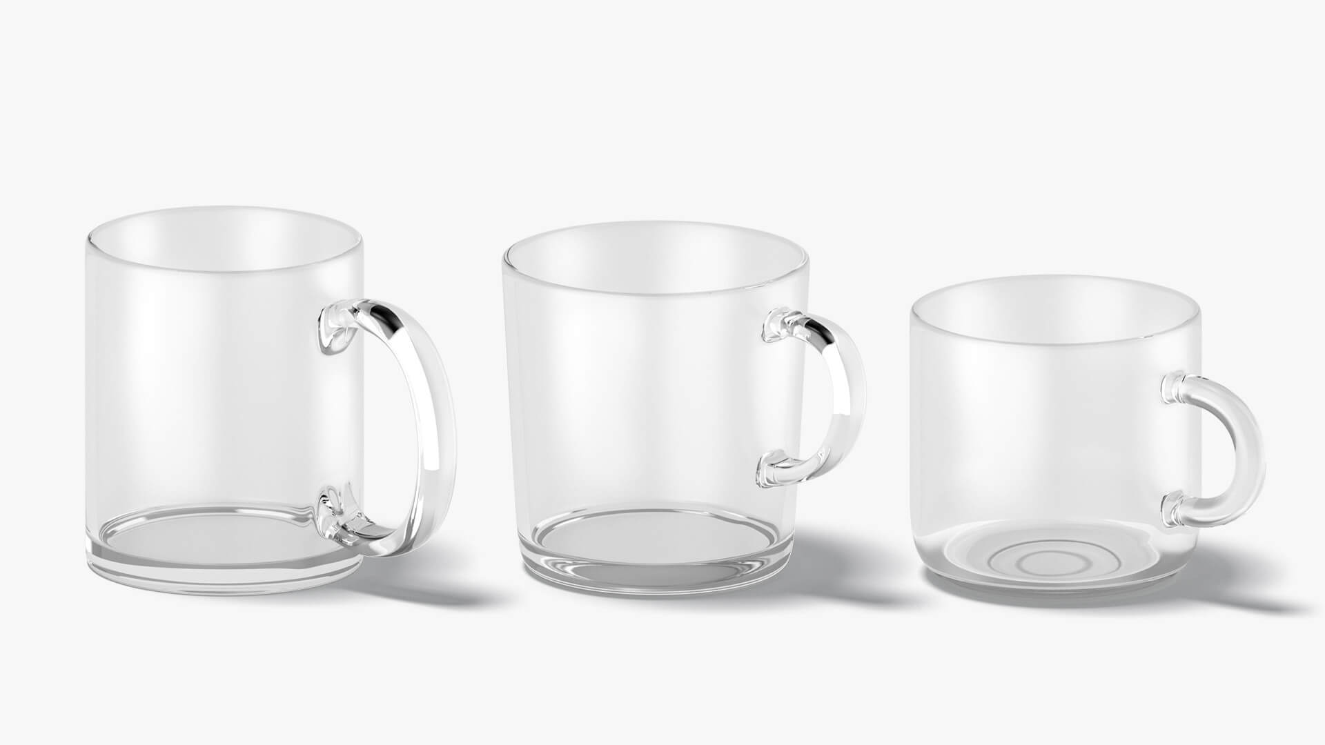 18 Glass Mug Shapes - Cups With Different Forms and Sizes 3D Model by ...