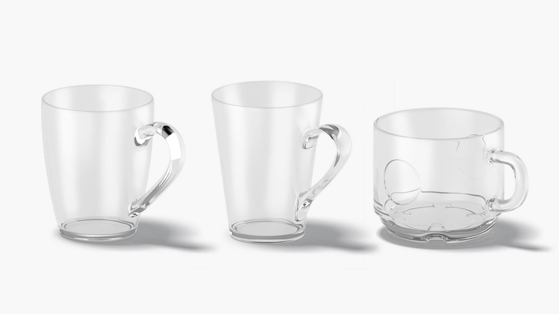 18 Glass Mug Shapes - Cups With Different Forms and Sizes 3D Model by ...