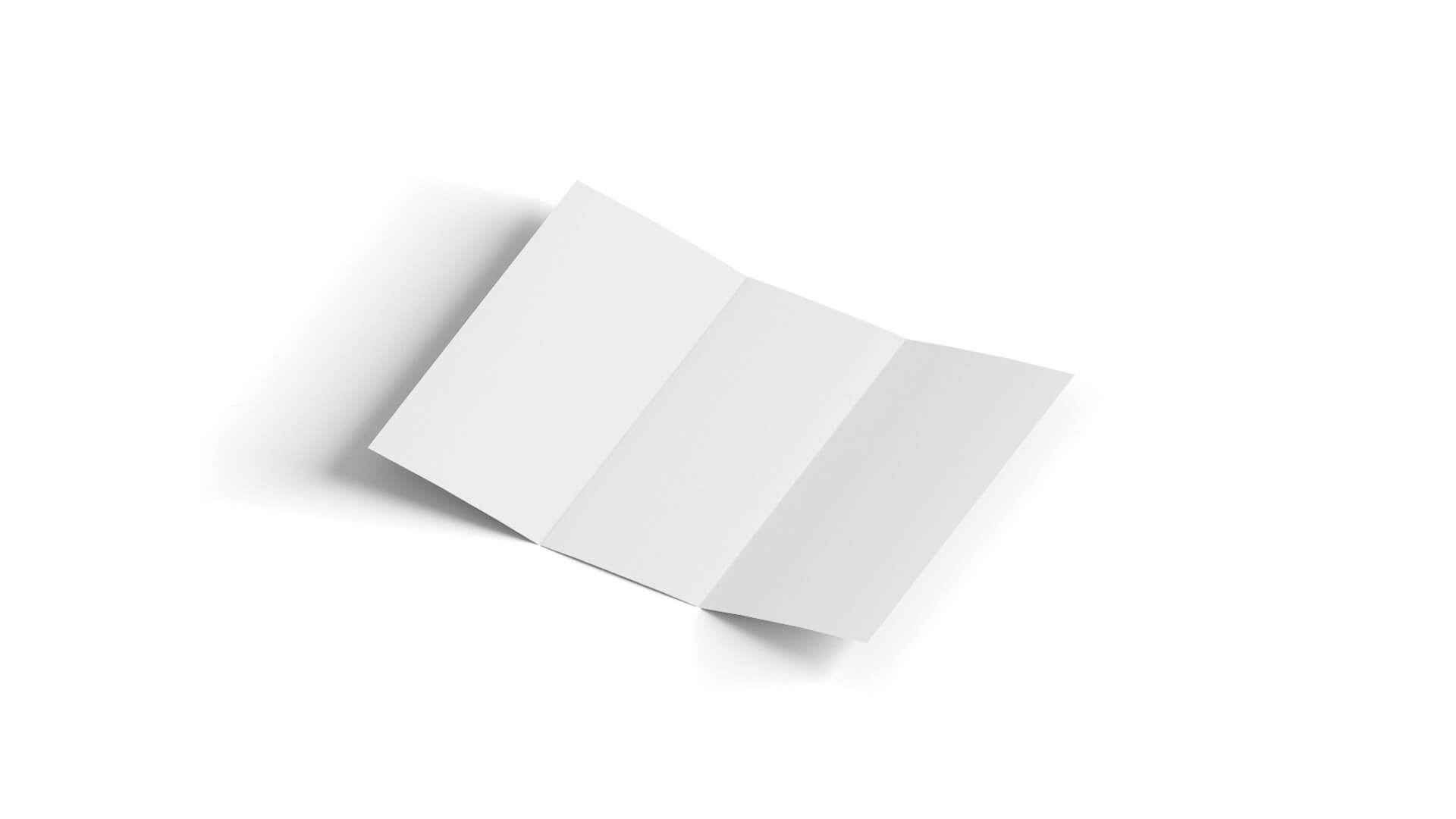 2 White Unfolded Booklets and Flyers - 3D Model by rebrandy