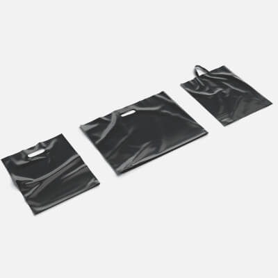 3 Black Plastic Bag Set - 3D Model by rebrandy