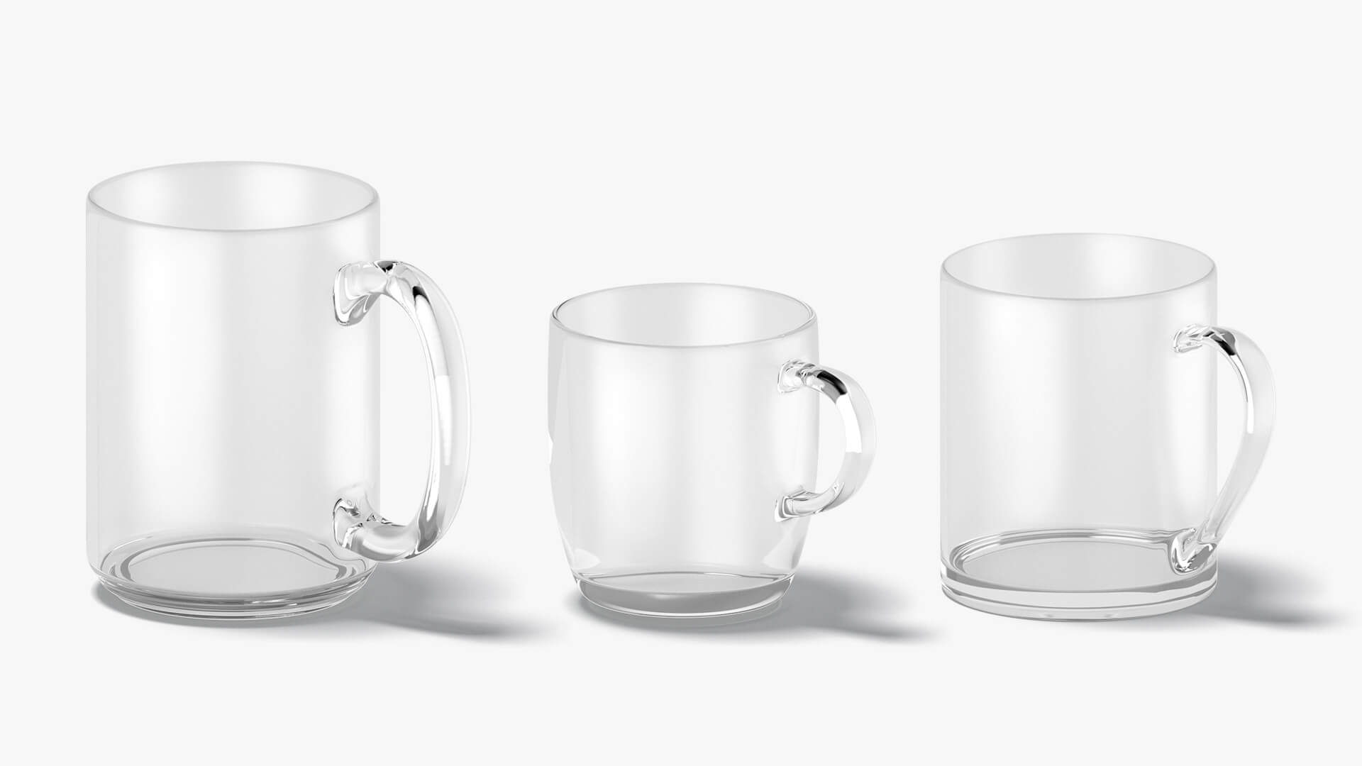 9 Glass Mug Shapes - 3D Model by rebrandy
