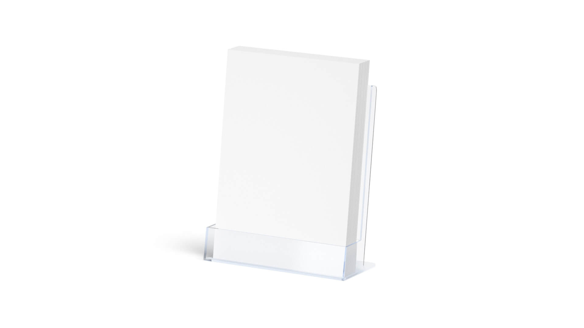 Acrylic A5 Flyer Holder - Brochure in Glass Plastic Tray 3D Model by ...