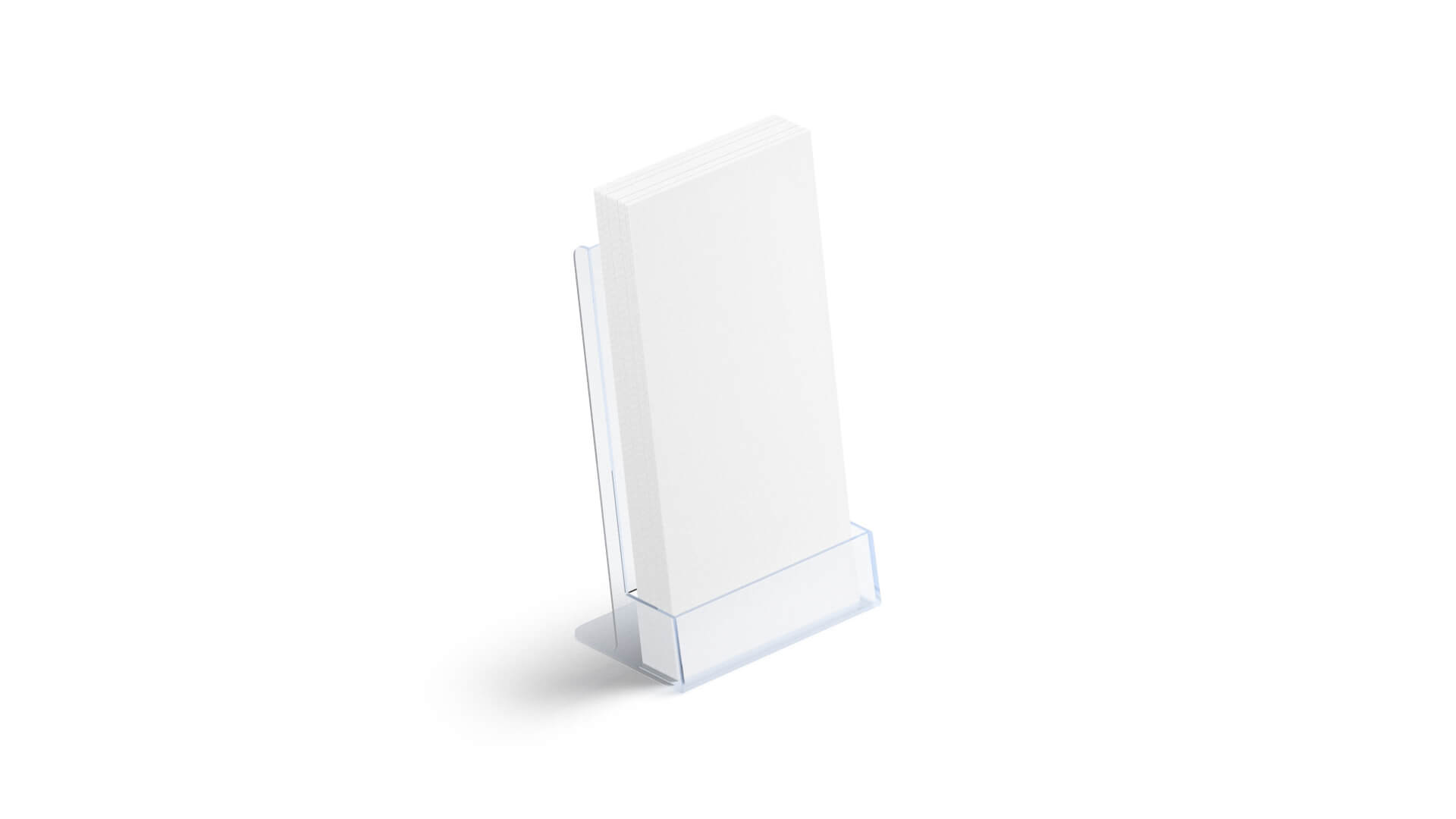 Acrylic Euro Flyer Holder - Brochure in Glass Plastic Tray 3D Model by ...