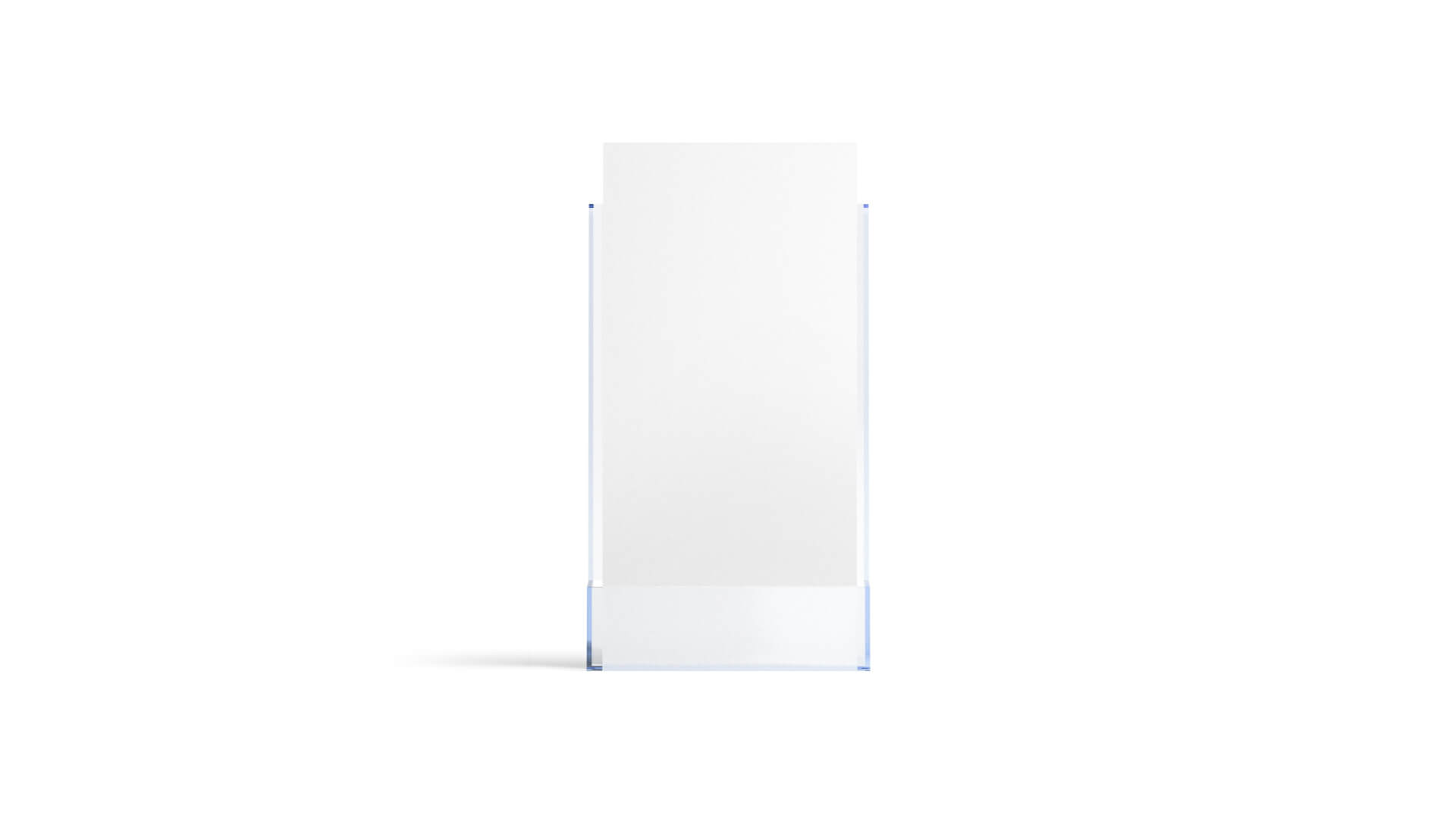 Acrylic Euro Flyer Holder - Brochure in Glass Plastic Tray 3D Model by ...