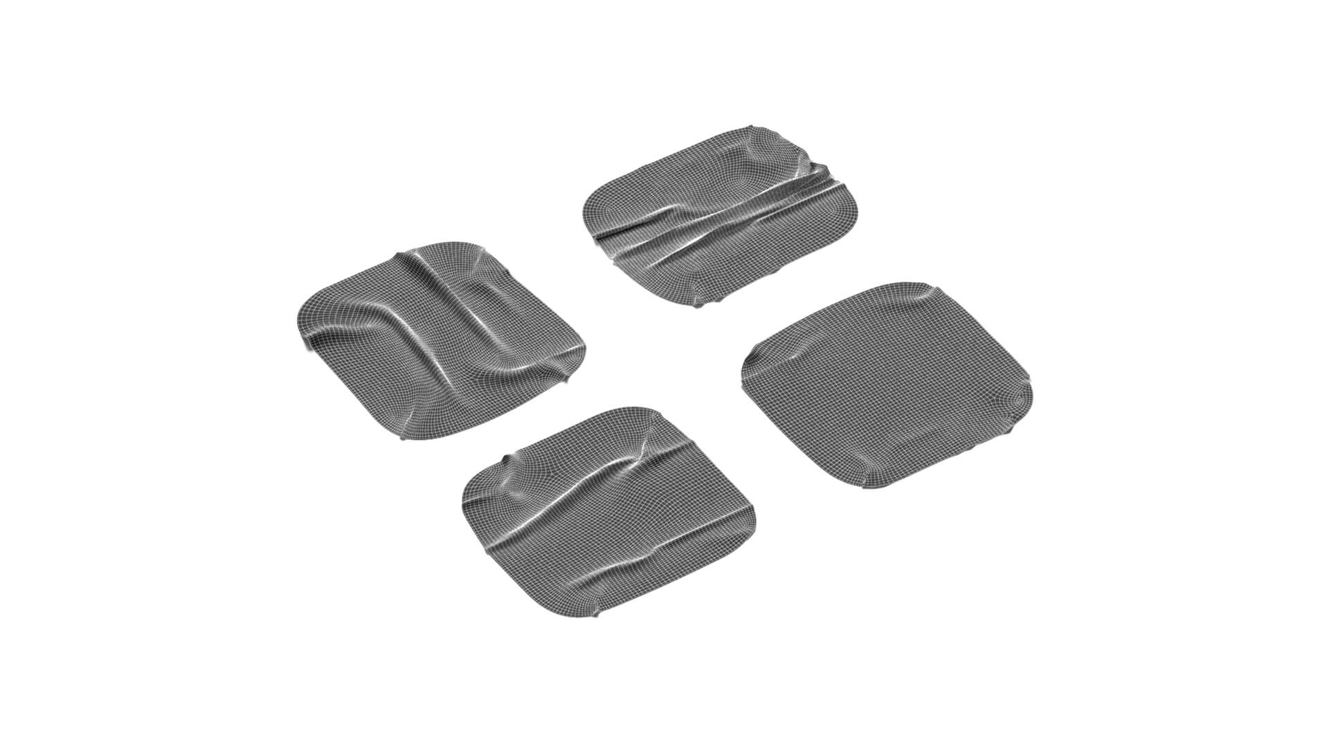 Adhesive Sticker Tape Set - Square Scotch Piece 3D Model by rebrandy