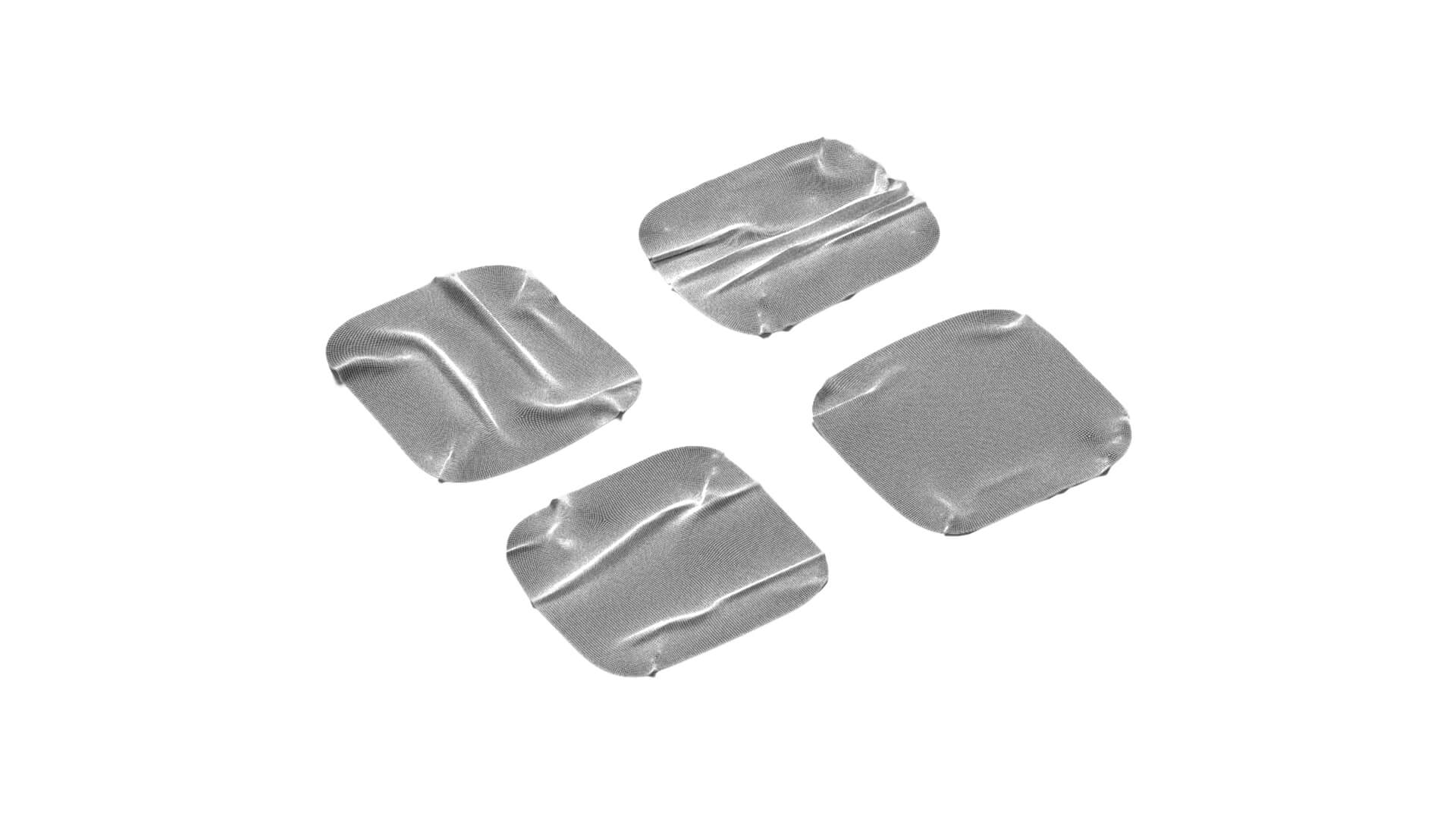 Adhesive Sticker Tape Set - Square Scotch Piece 3D Model by rebrandy