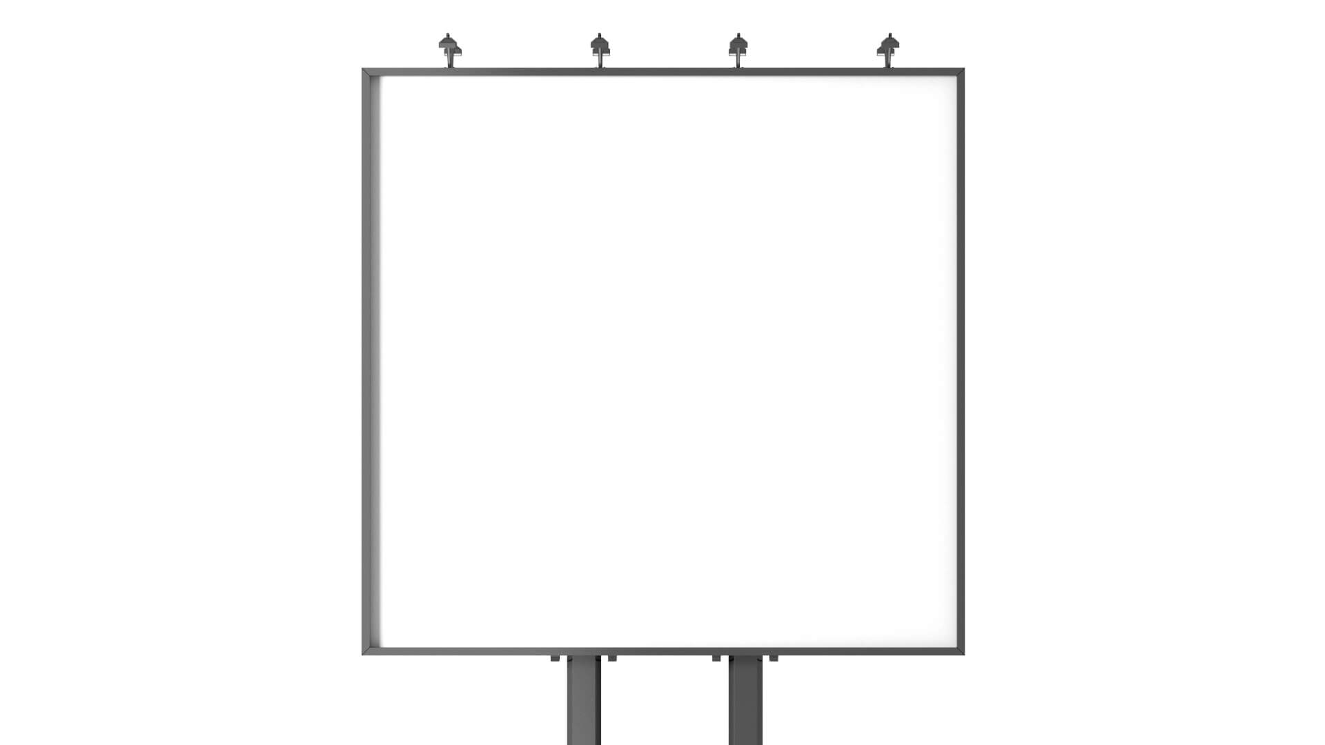 Advertising Street Billboard 2 Type - Rectangular Square 3D Model by ...