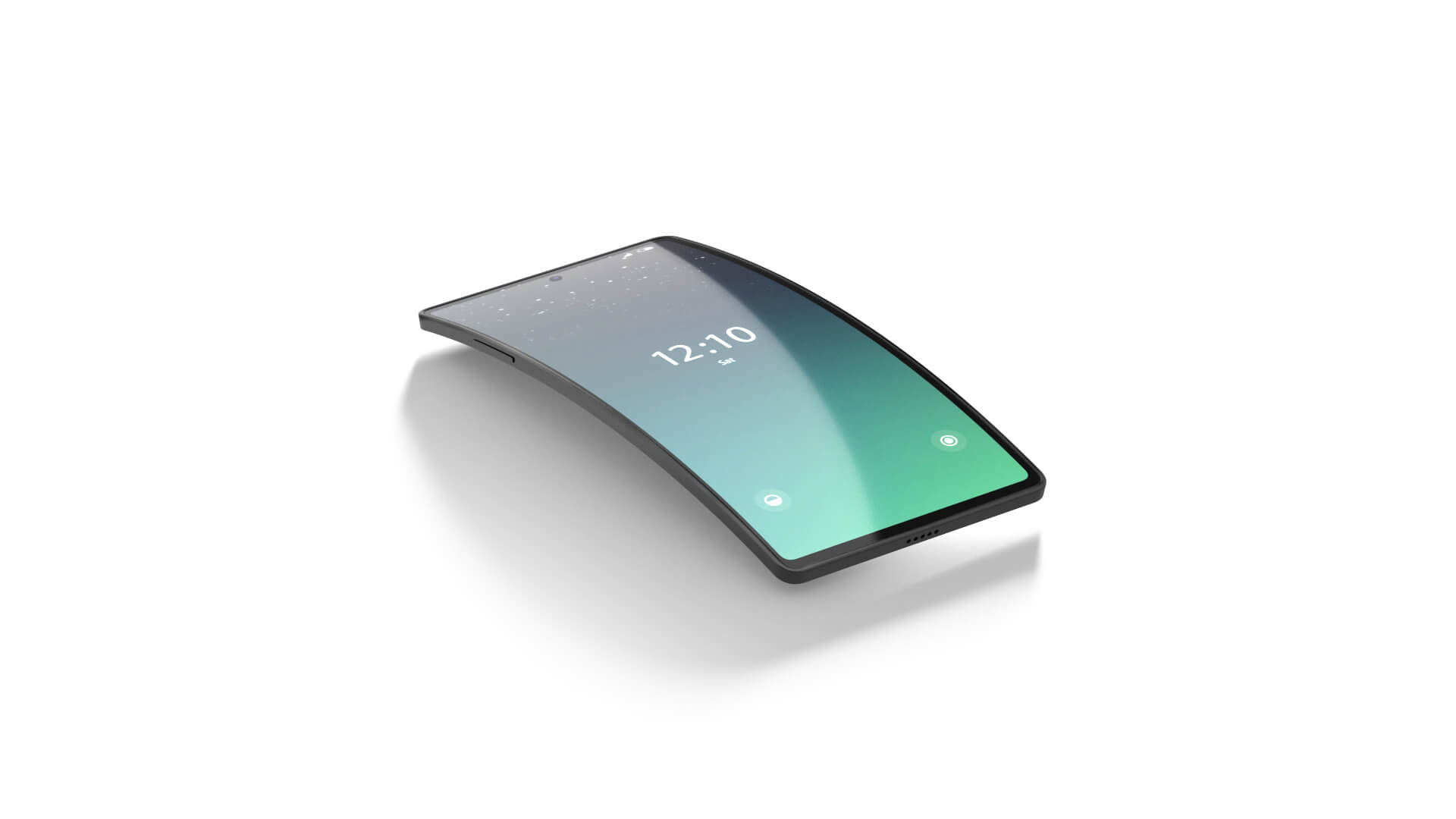 Animated Flexible Phone - Arched Smartphone 3D Model by rebrandy