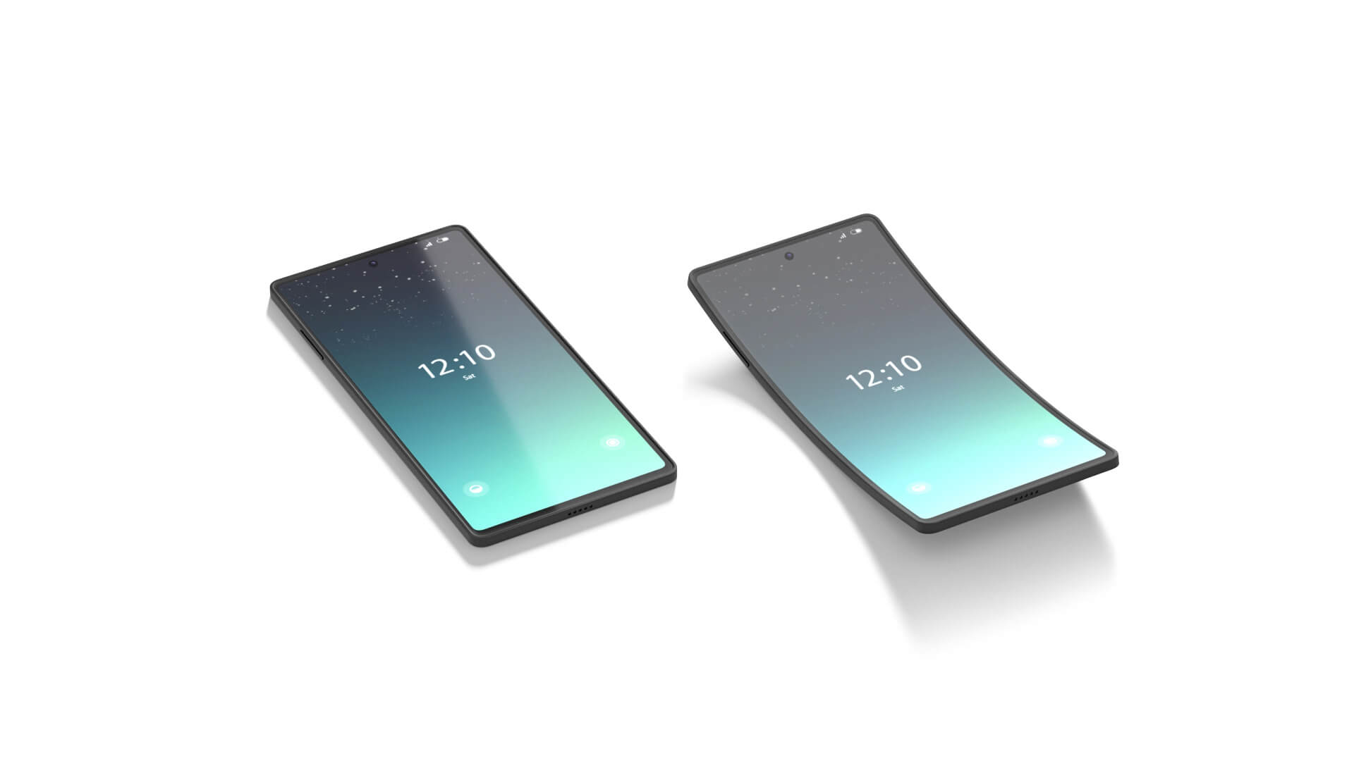 Animated Flexible Phone - Arched Smartphone 3D Model by rebrandy