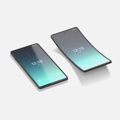 Animated Flexible Phone - Arched Smartphone 3D Model by rebrandy