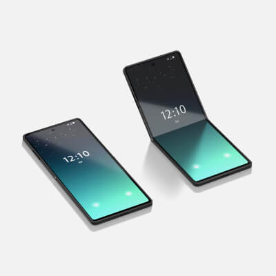 Animated Flexible Phone - Clamshell Smartphone 3D Model by rebrandy