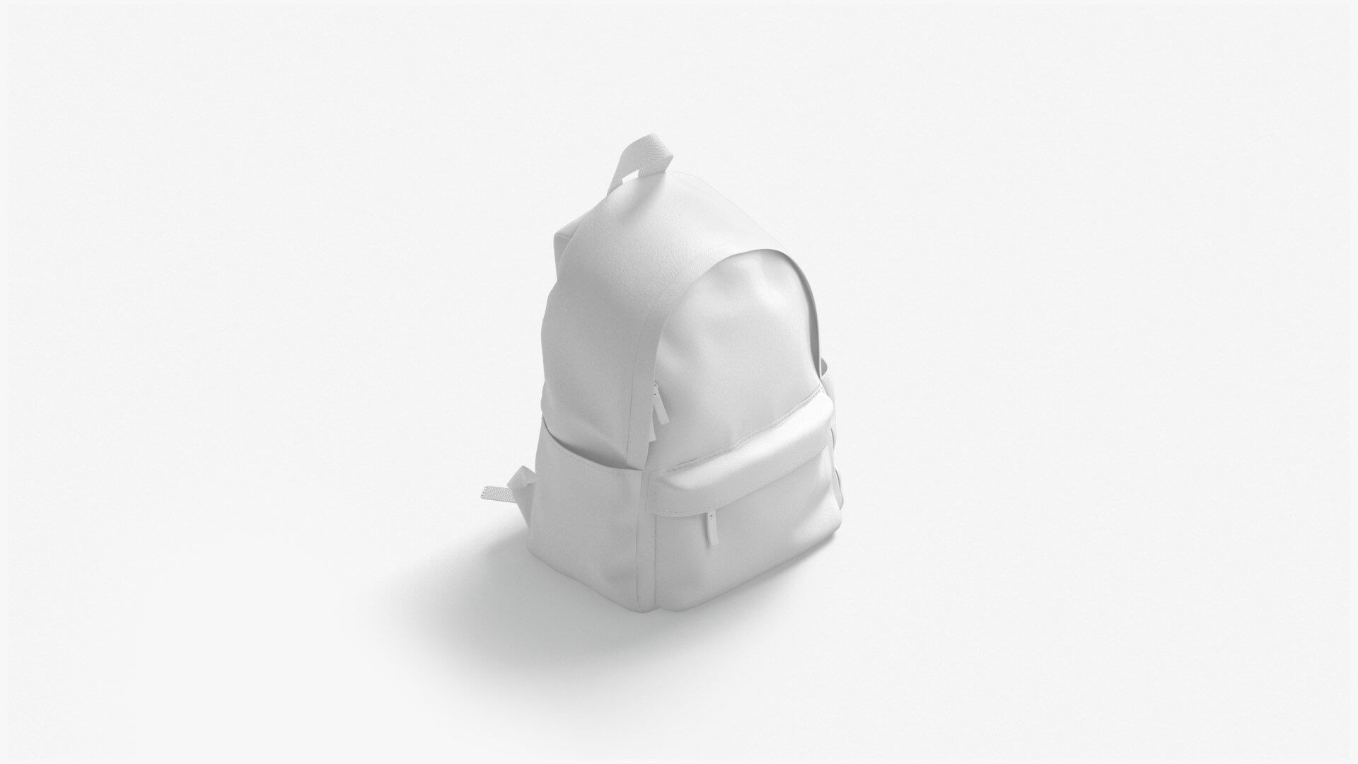 White School Backpack - 3D Model by rebrandy