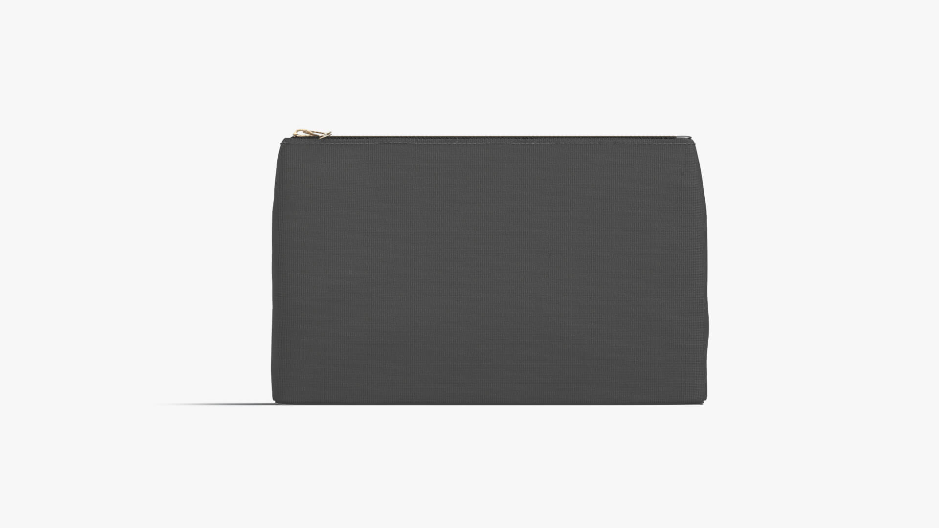 Black Canvas Pouch - Linen Zip Bag 3D Model by rebrandy