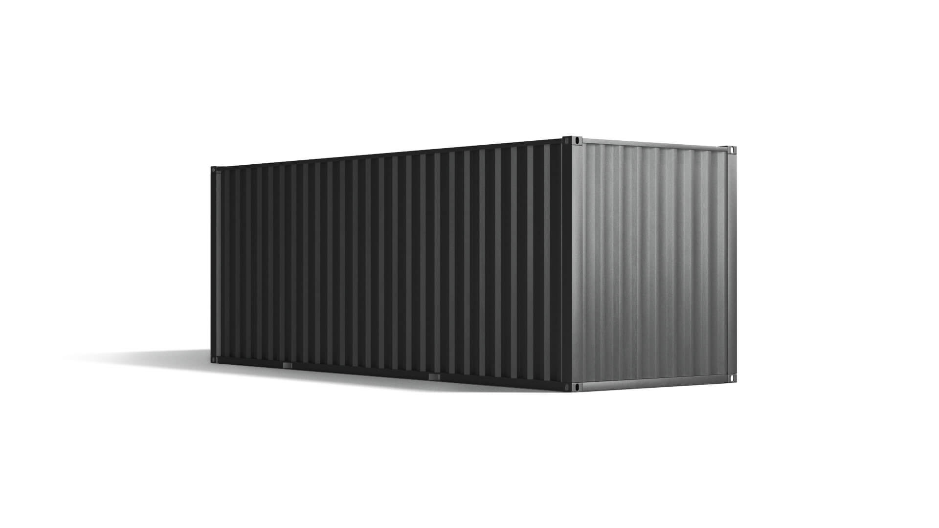 Black Cargo Container - Shipping Steel Box 3D Model by rebrandy