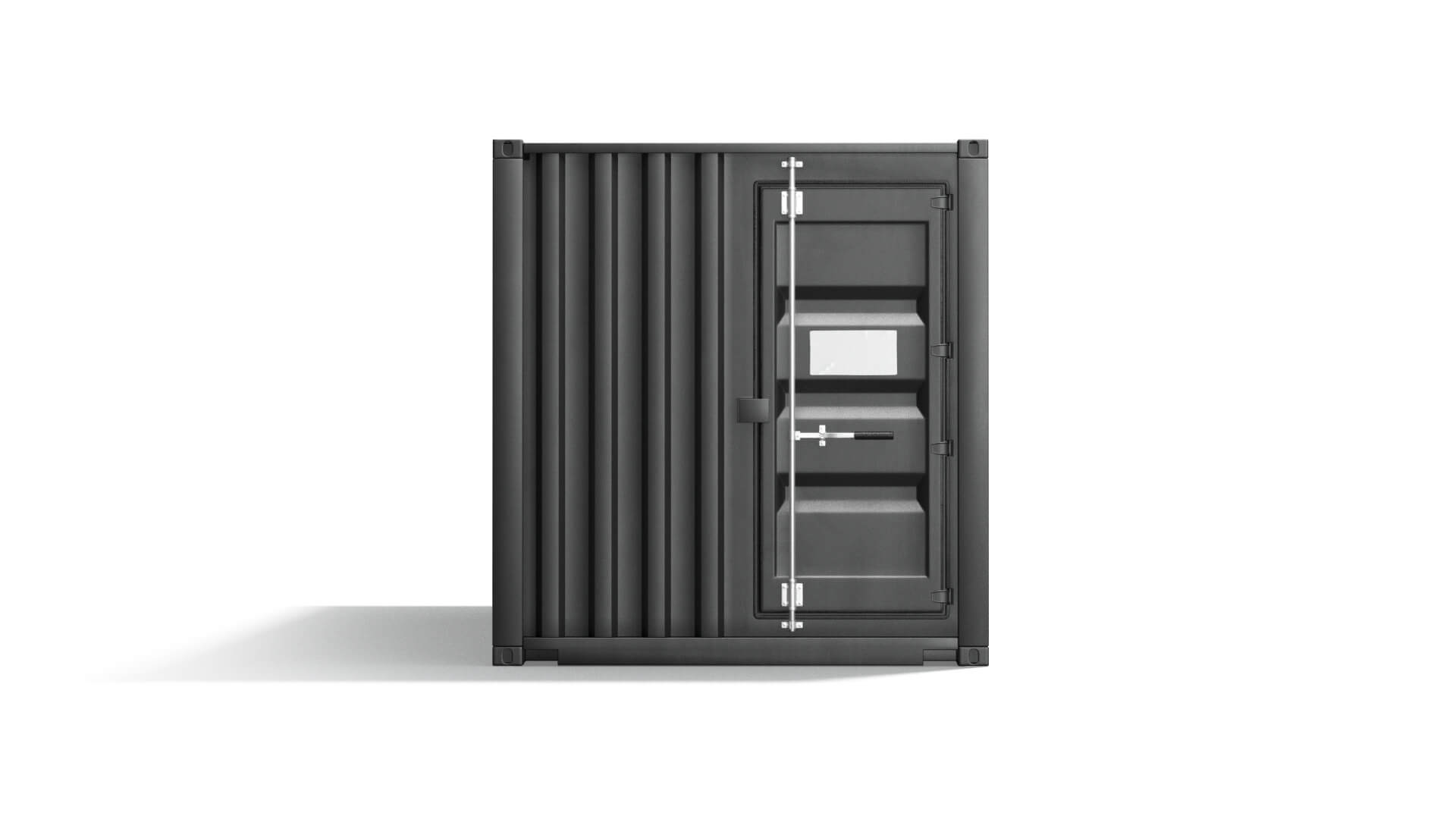 Black Cargo Container - Shipping Steel Box 3D Model by rebrandy