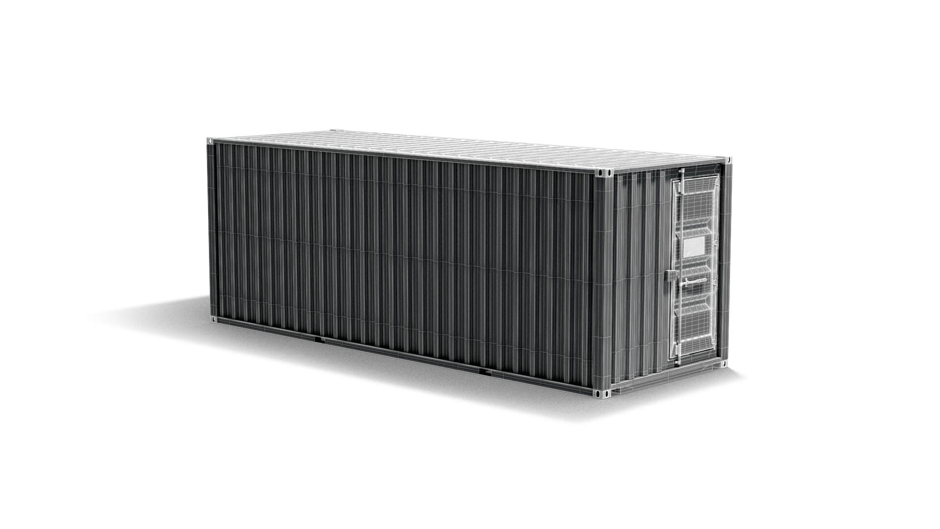 Black Cargo Container - Shipping Steel Box 3D Model by rebrandy