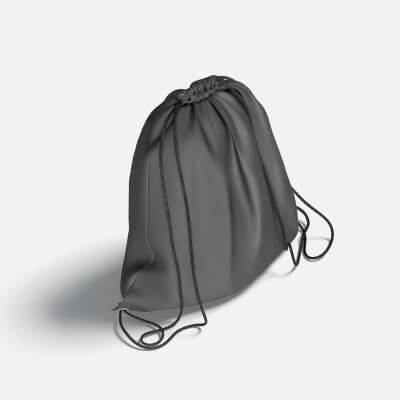 Drawstring Backpack - 3D Model by rebrandy