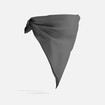 Black Face Protection Bandana - Cotton Mask Scarf 3D Model by rebrandy