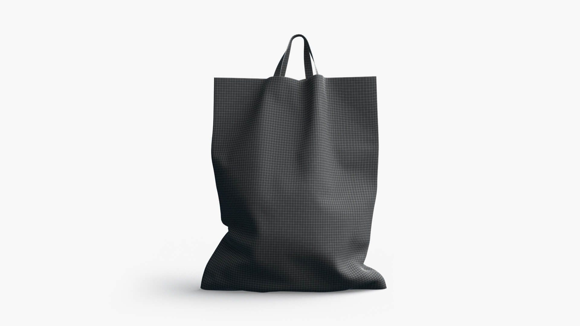 Black Loop Handle Plastic Bag - 3D Model by rebrandy