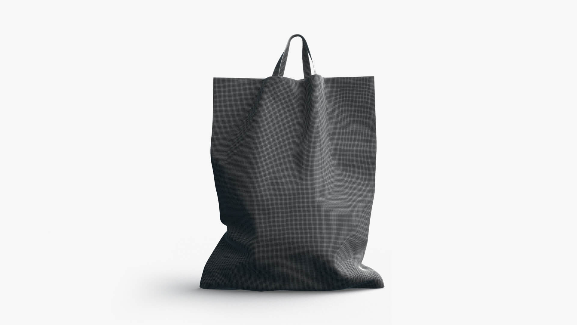 Black Loop Handle Plastic Bag - 3D Model by rebrandy