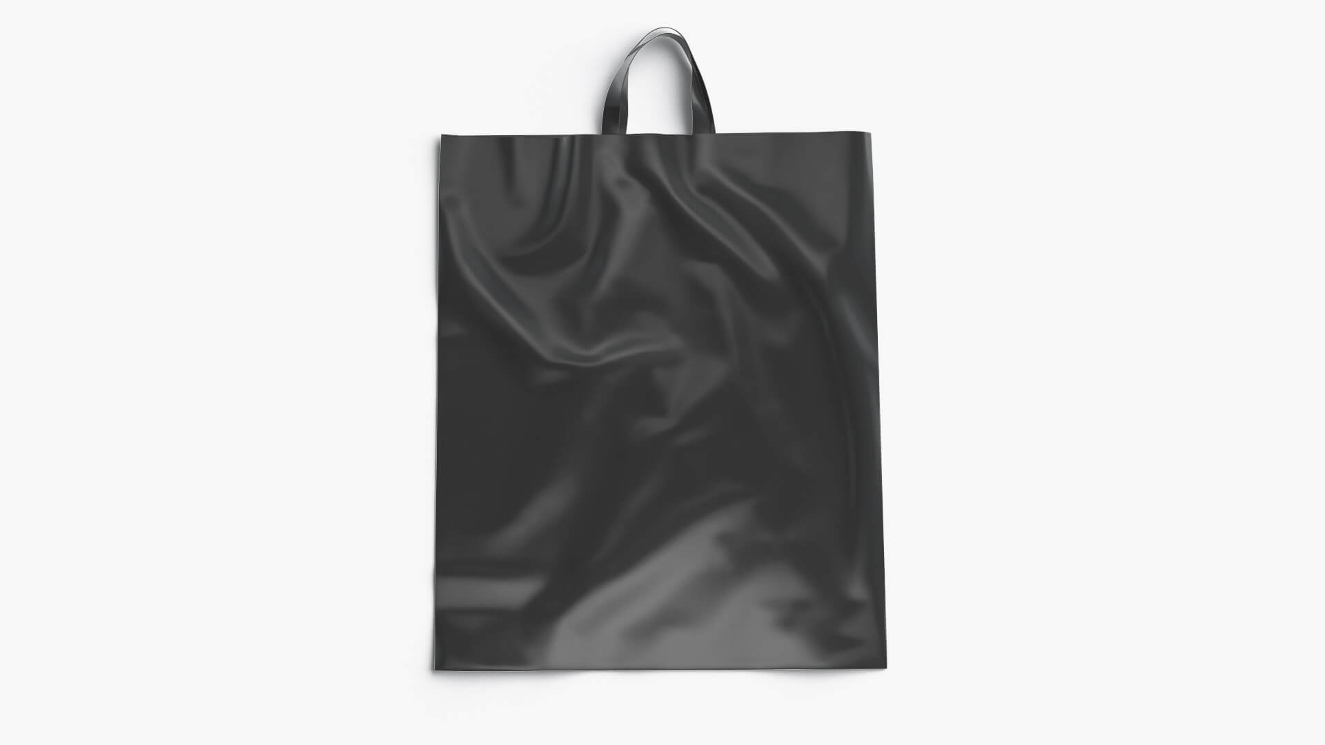 Black Loop Handle Plastic Bag - 3D Model by rebrandy