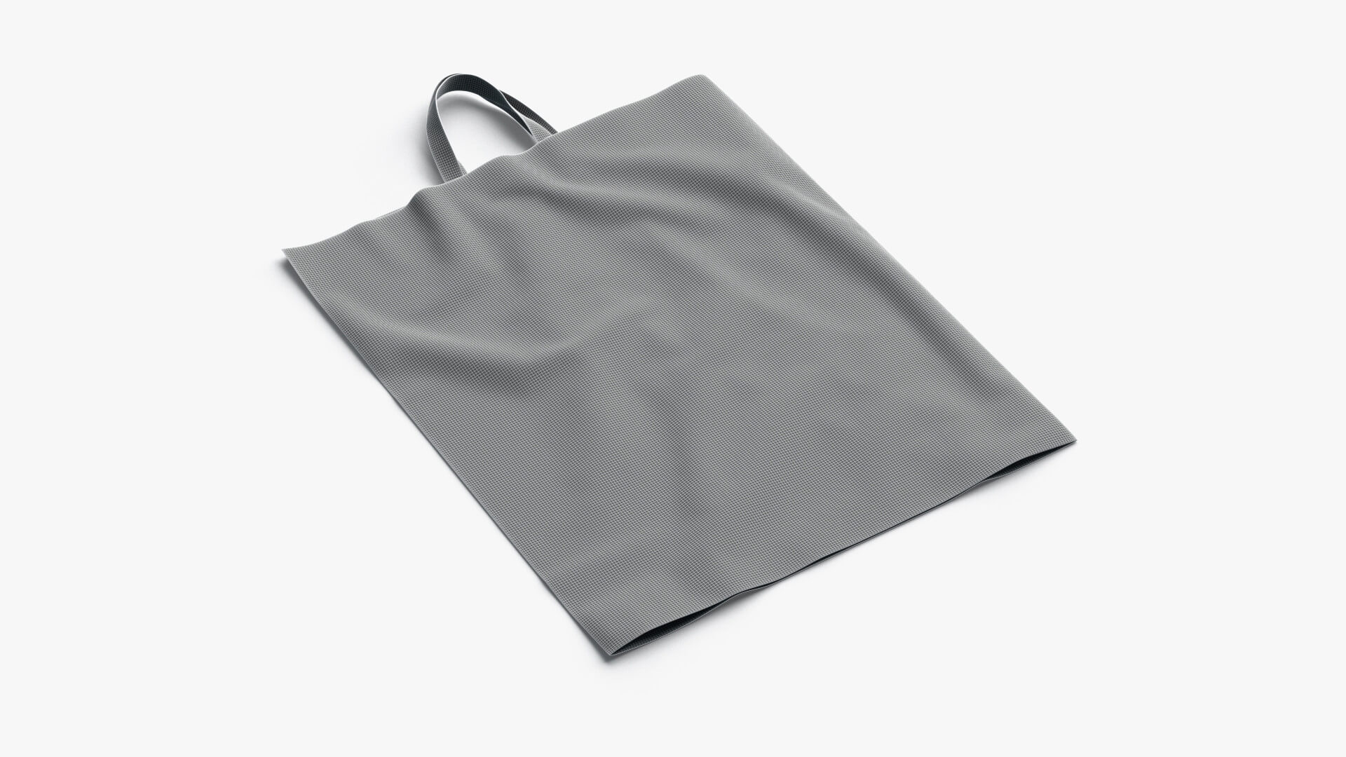 Black Loop Handle Plastic Bag - 3D Model by rebrandy