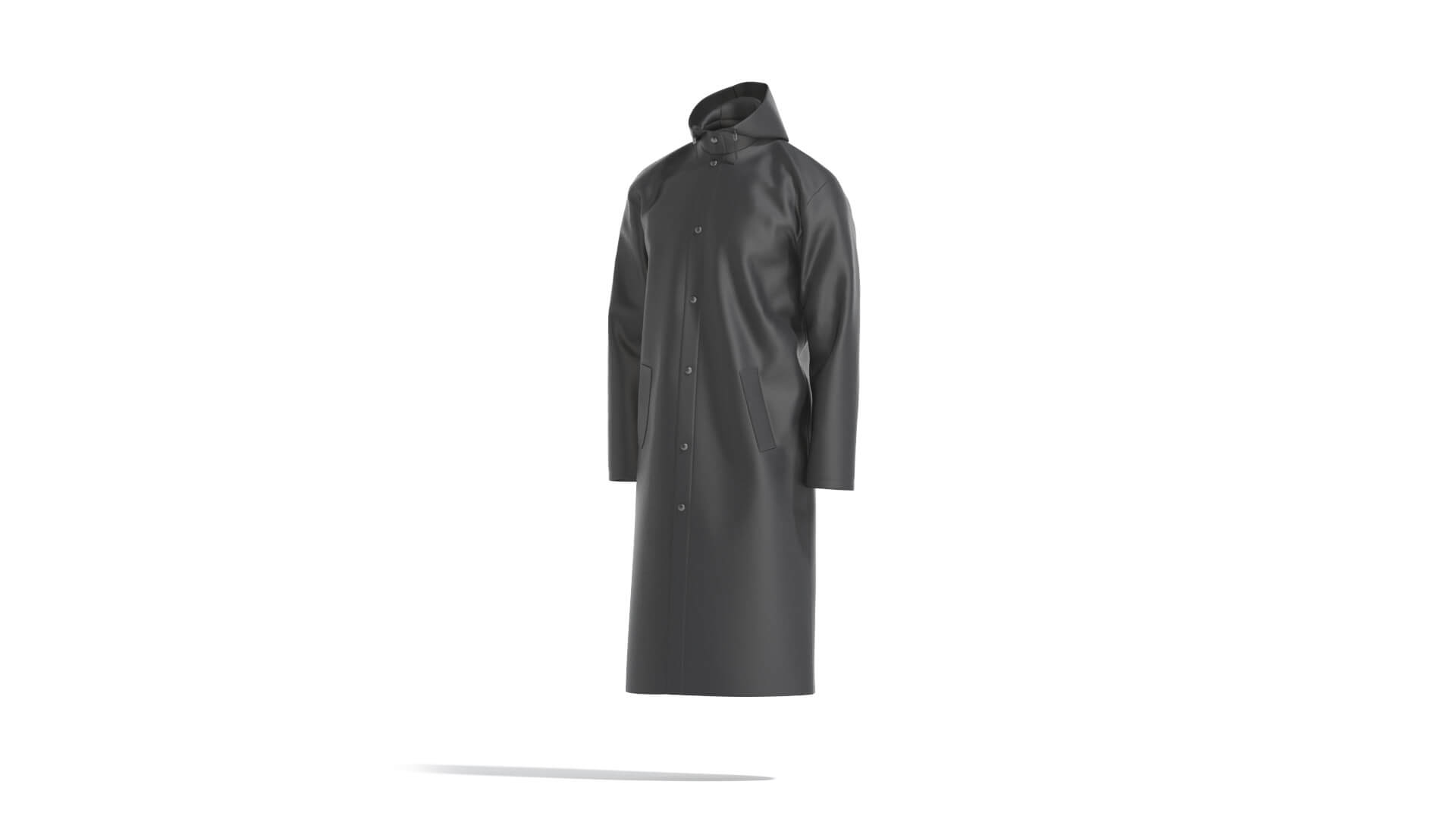 Black Rain Coat - 3D Model by rebrandy