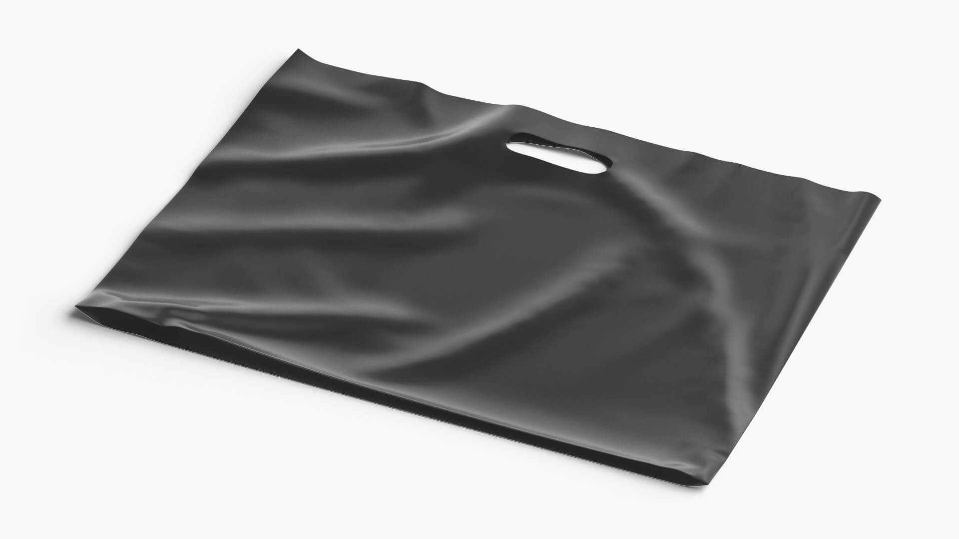 Black Wide Die-Cut Plastic Bag 3D Model by rebrandy