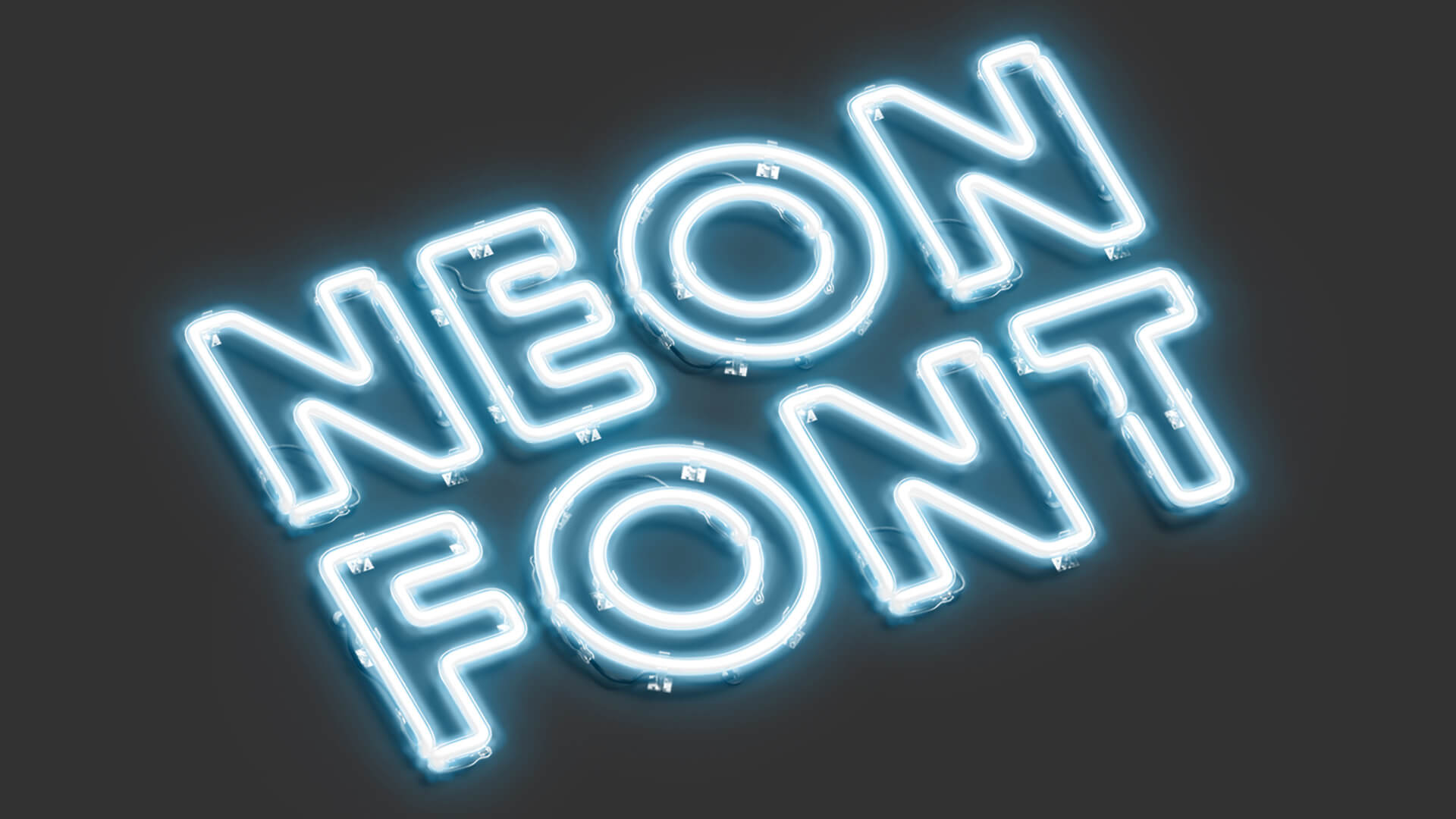 Blue Neon Capital Letters - Illuminated LED Uppercase Font 3D Model by ...