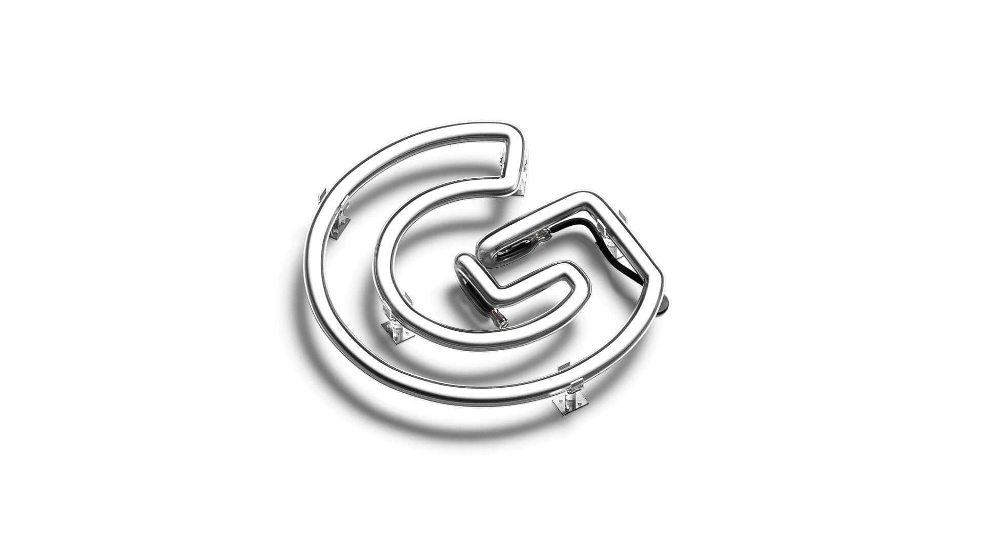 Blue Neon Capital Letters - Illuminated LED Uppercase Font 3D Model by ...