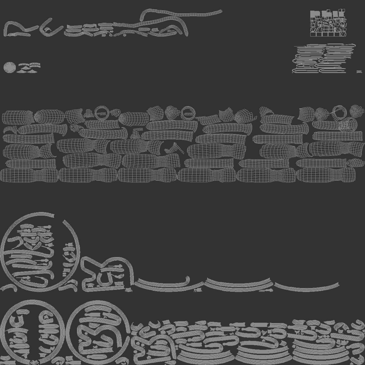 Blue Neon Capital Letters - Illuminated LED Uppercase Font 3D Model by ...