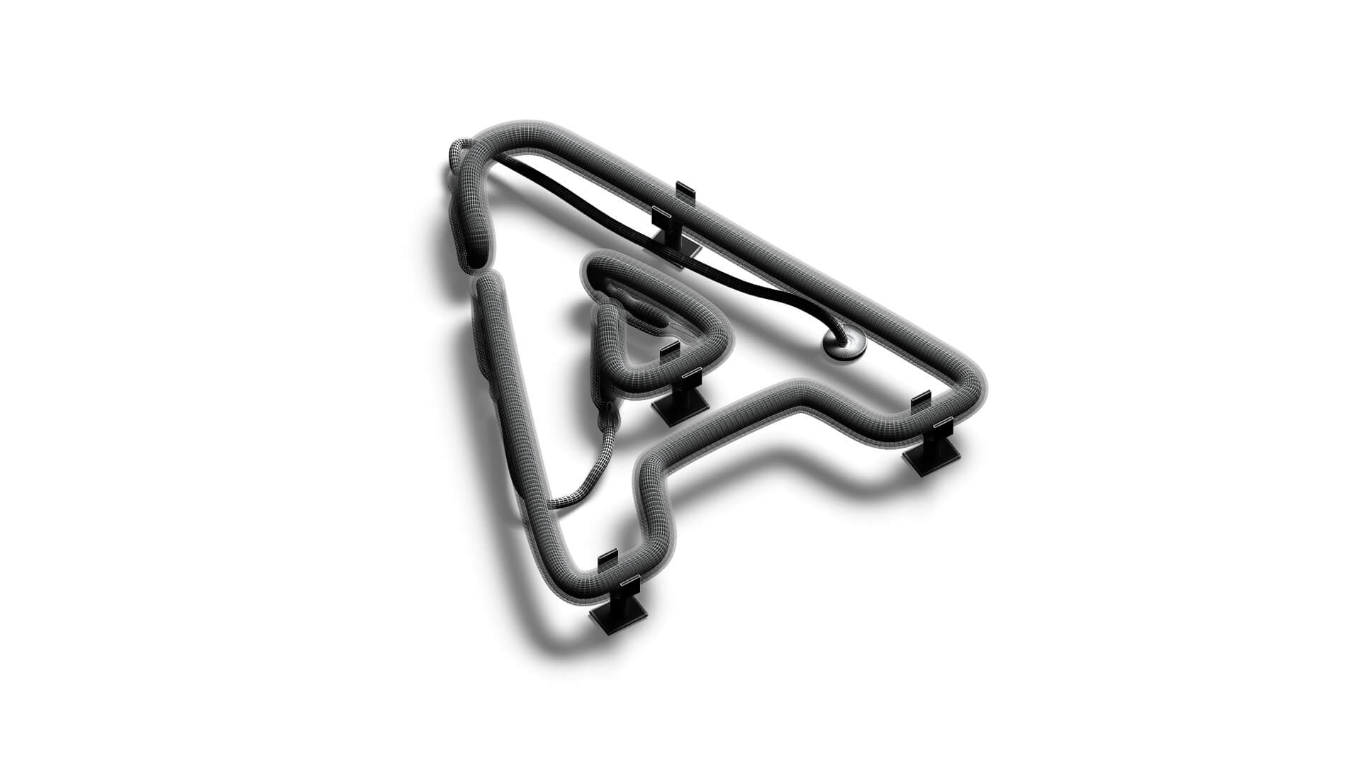 Blue Neon Capital Letters - Illuminated LED Uppercase Font 3D Model by ...